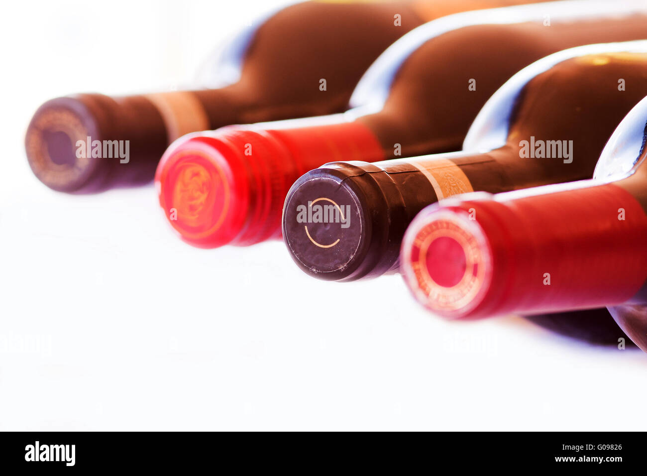 Bottles of red wine Stock Photo - Alamy