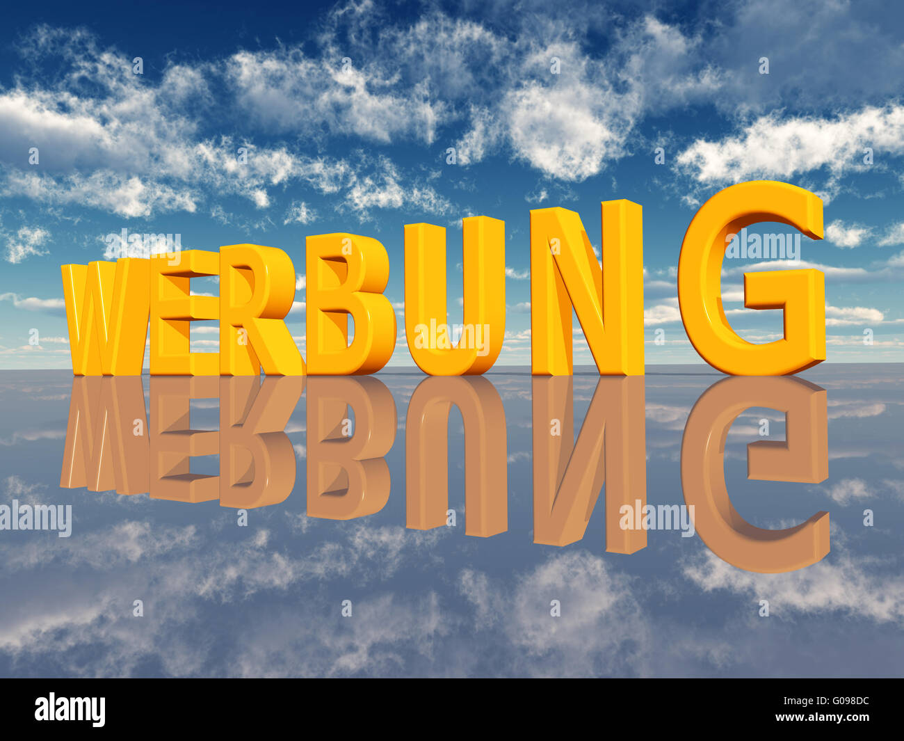 The german word Werbung Stock Photo - Alamy