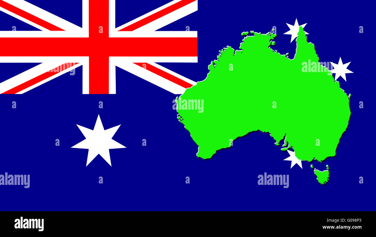 Green map of australia hi-res stock photography and images - Alamy