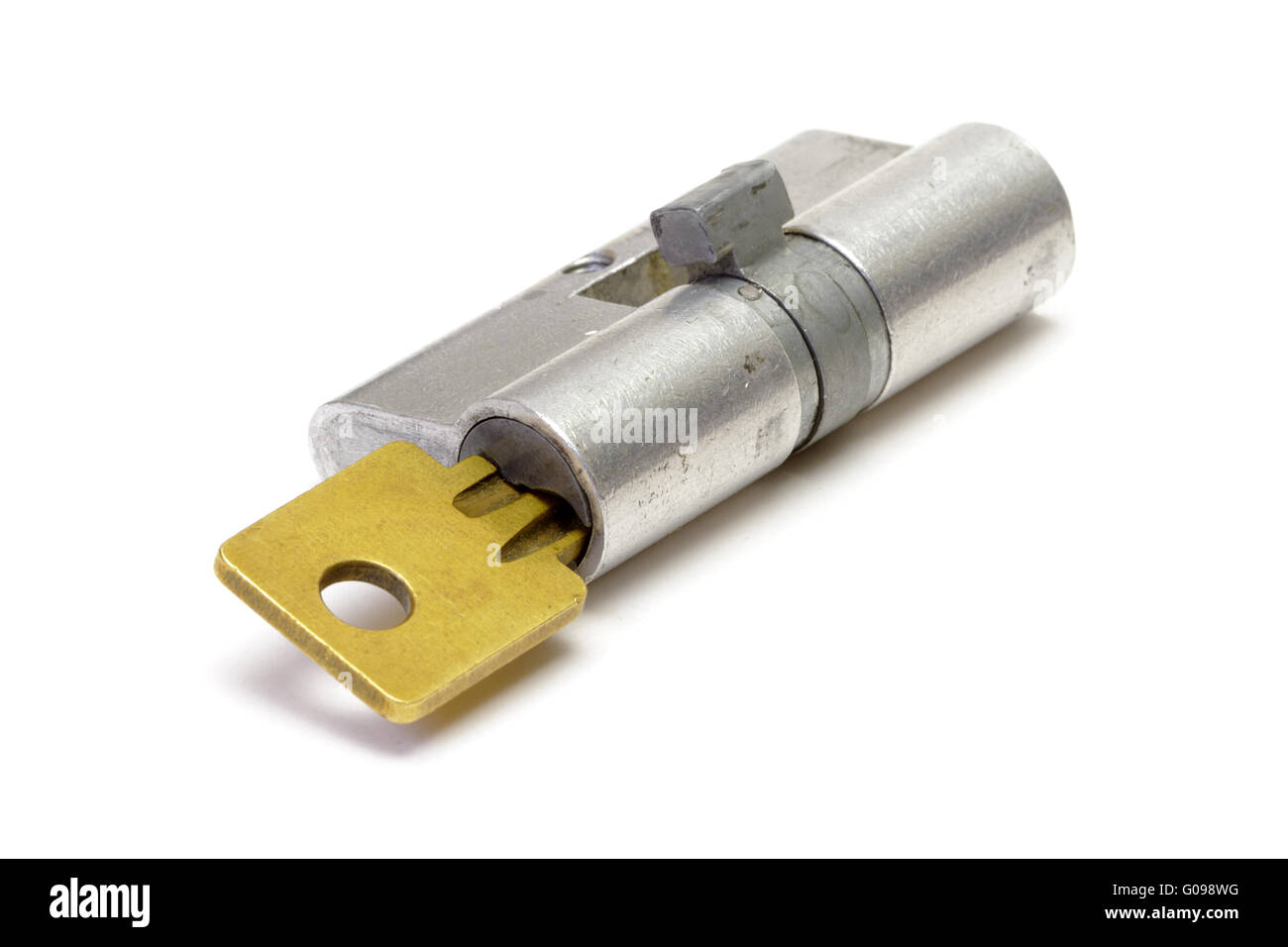 Gold key white background Cut Out Stock Images & Pictures - Alamy