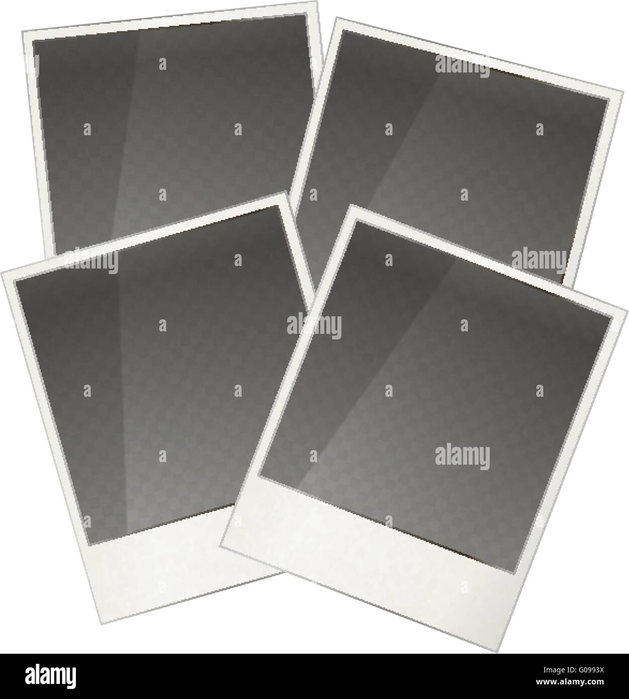 Four realistic polaroid photo frame on white Stock Vector Image & Art ...