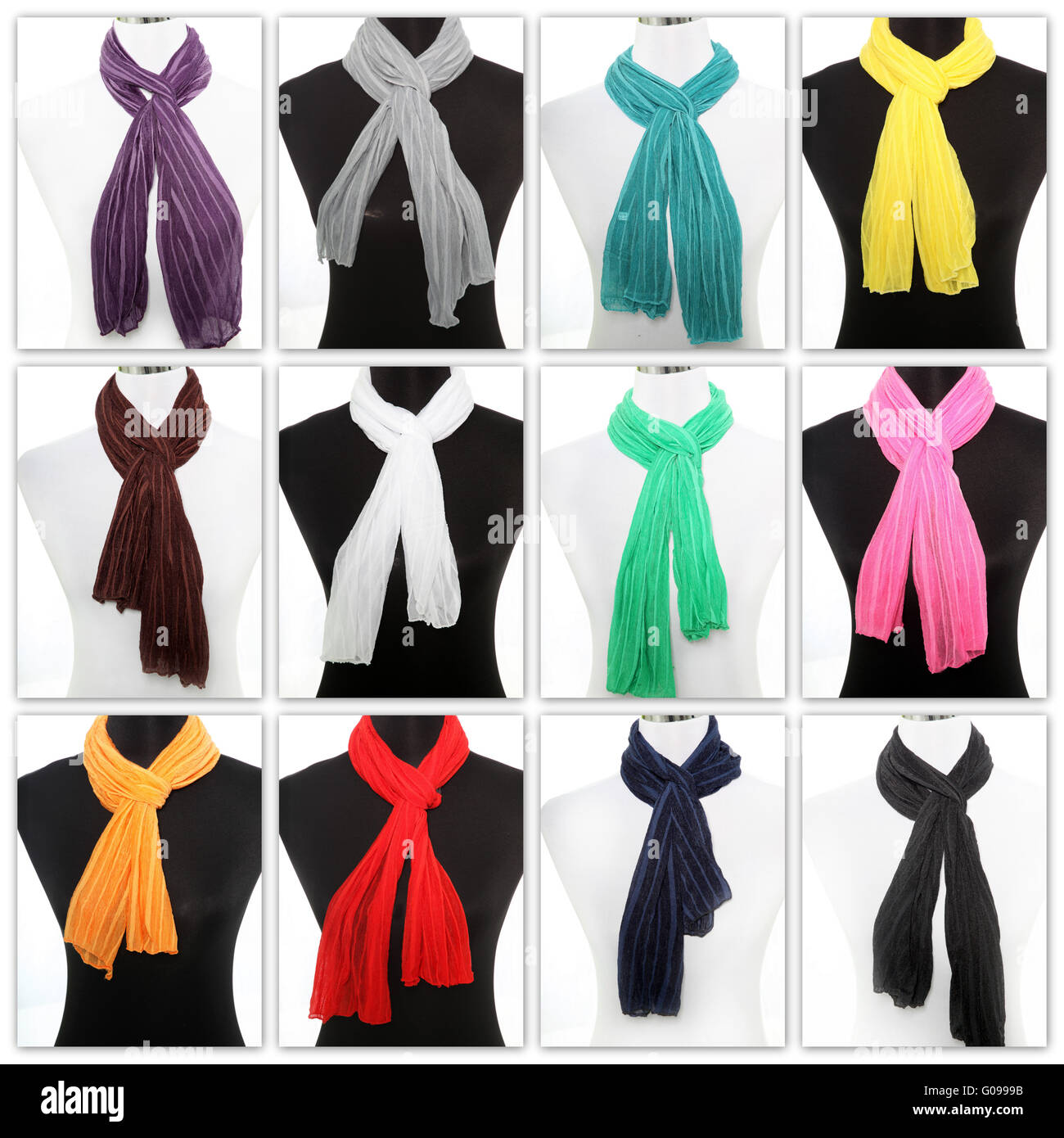 Colourful display of scarves Stock Photo - Alamy