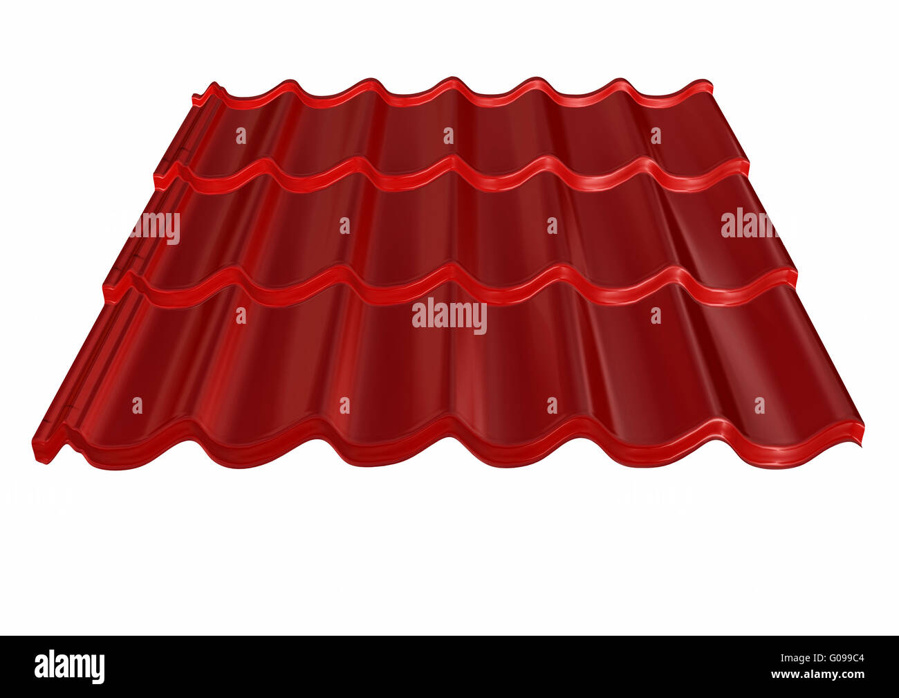 3d rendered illustration of a metal tile roof Stock Photo - Alamy
