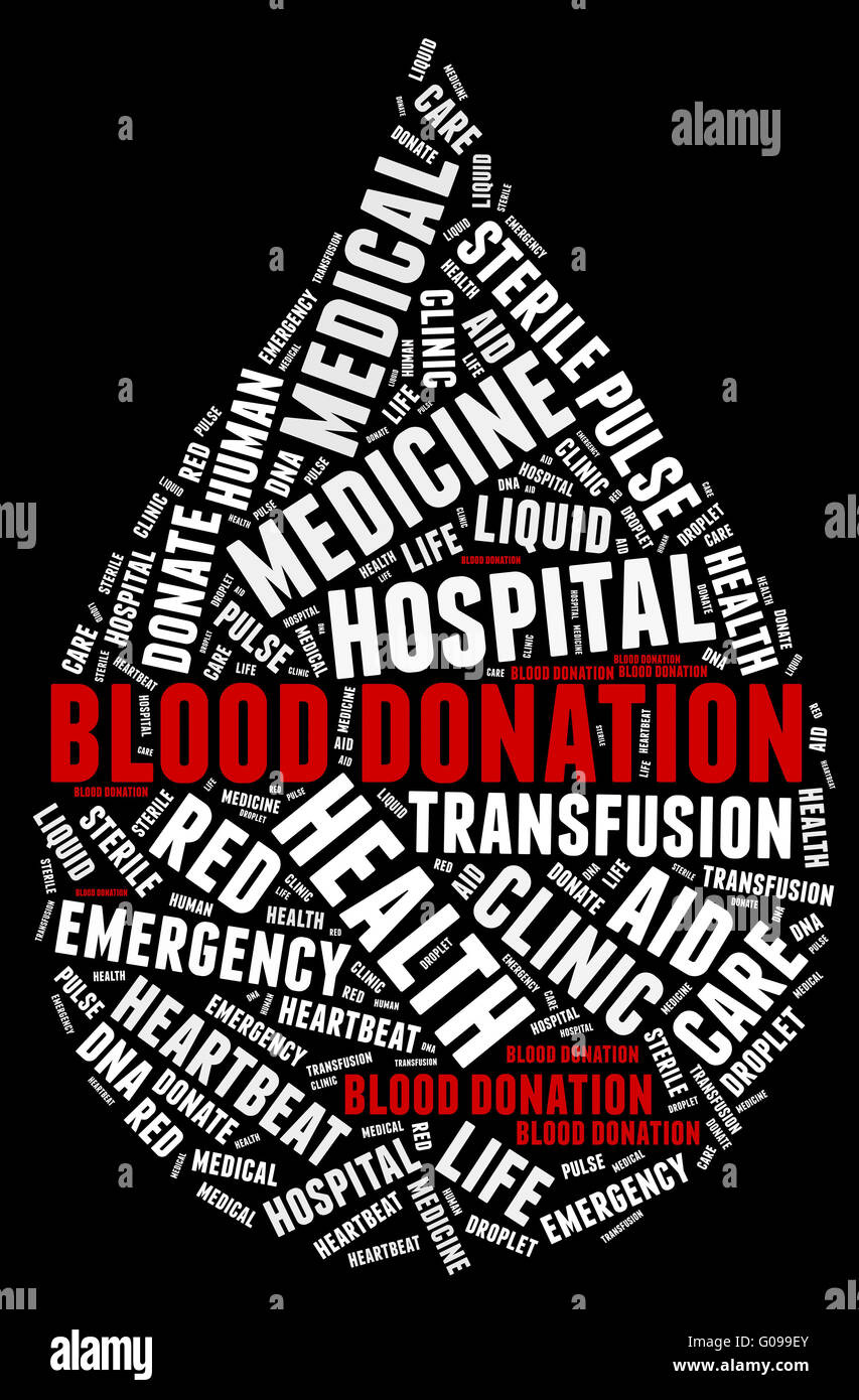 Blood donation pictogram with white wordings Stock Photo - Alamy