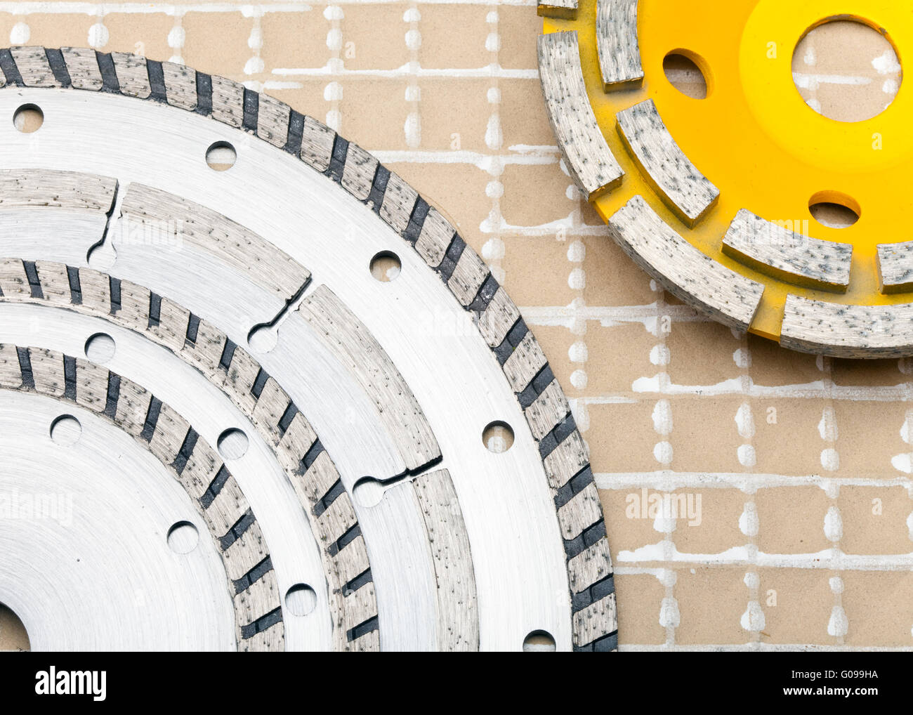 detachable disks for are sharp construction materi Stock Photo - Alamy