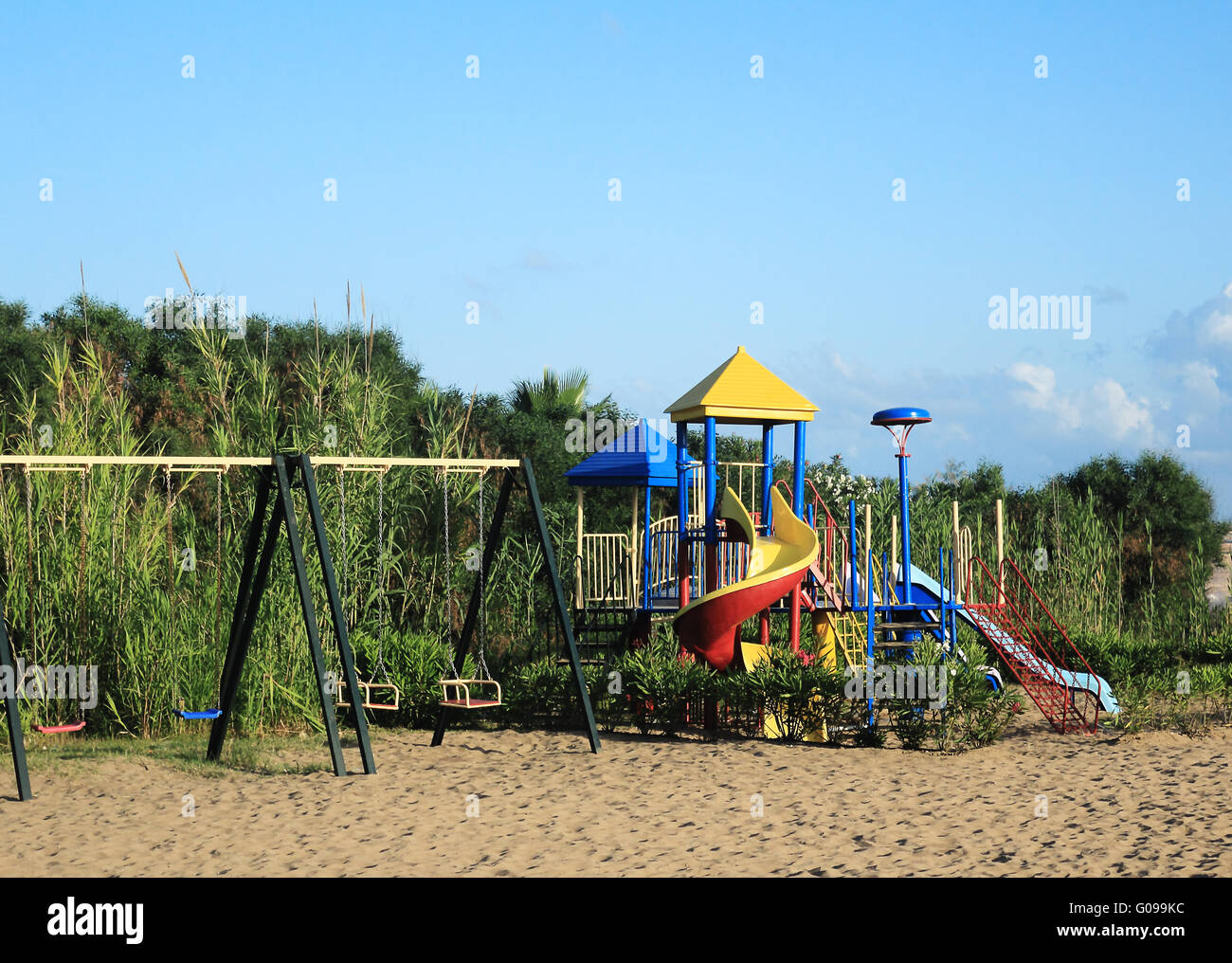 Playground for children in the resort Stock Photo - Alamy