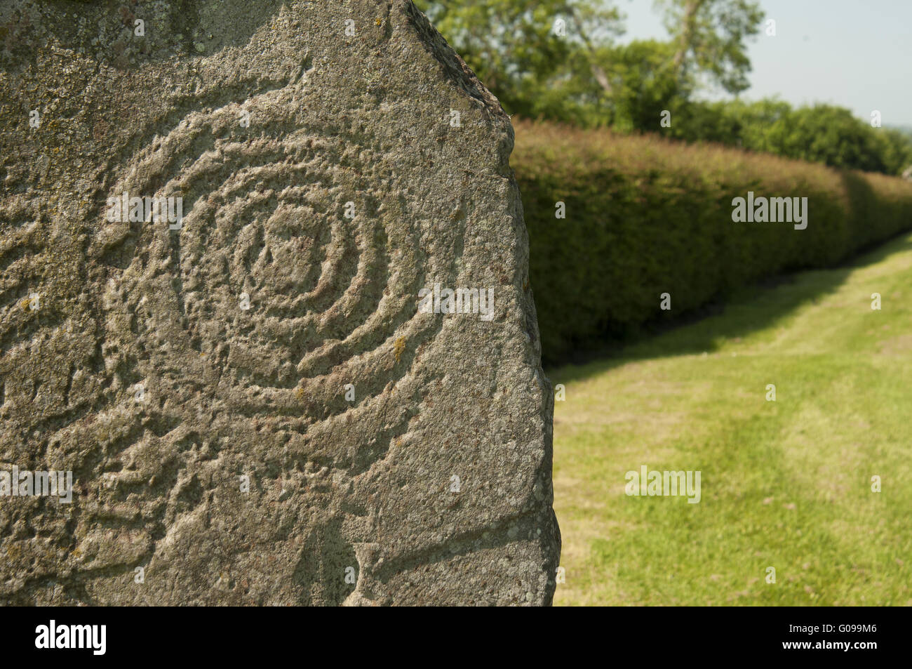 Symbol at Newgrange, Ireland Stock Photo - Alamy