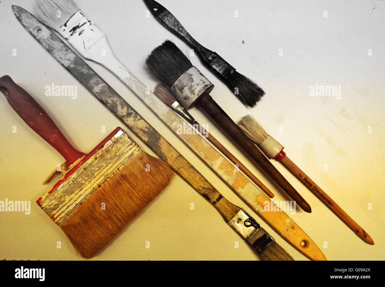 paint brushes and color Stock Photo - Alamy