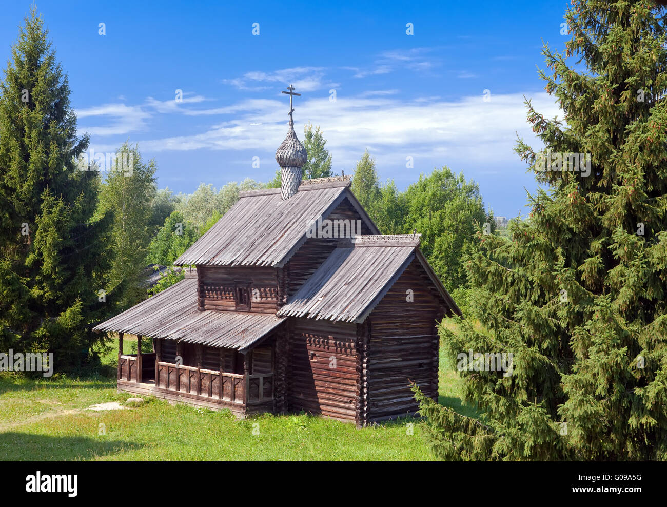 museum of ancient wooden architecture. Russia. Vi Stock Photo - Alamy