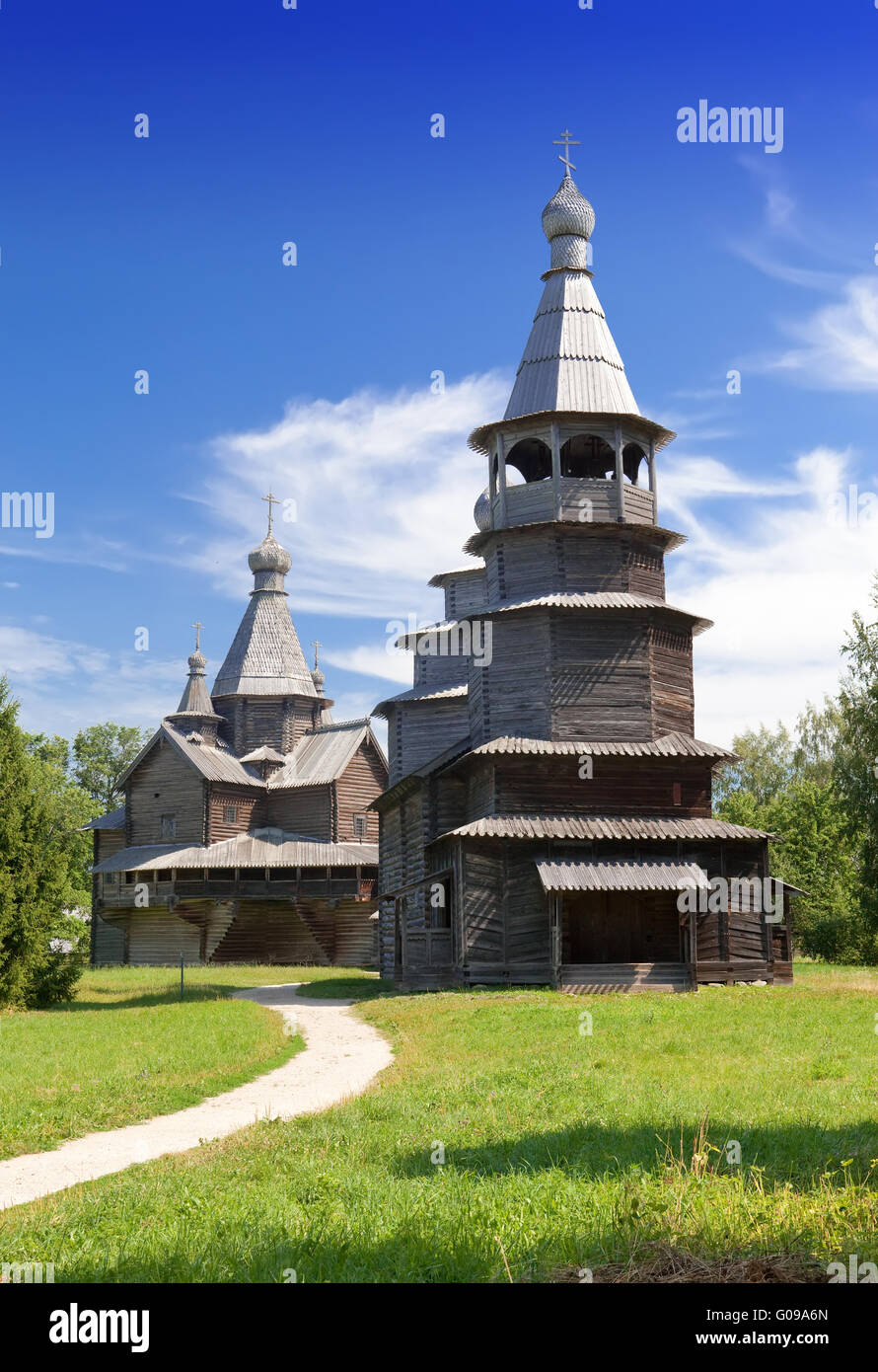 museum of ancient wooden architecture. Russia. Vi Stock Photo - Alamy