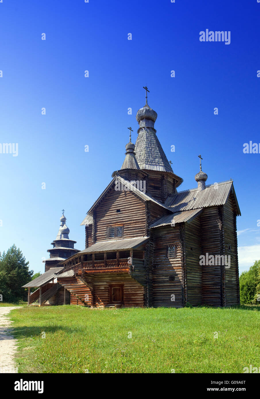 museum of ancient wooden architecture. Russia. Vi Stock Photo - Alamy