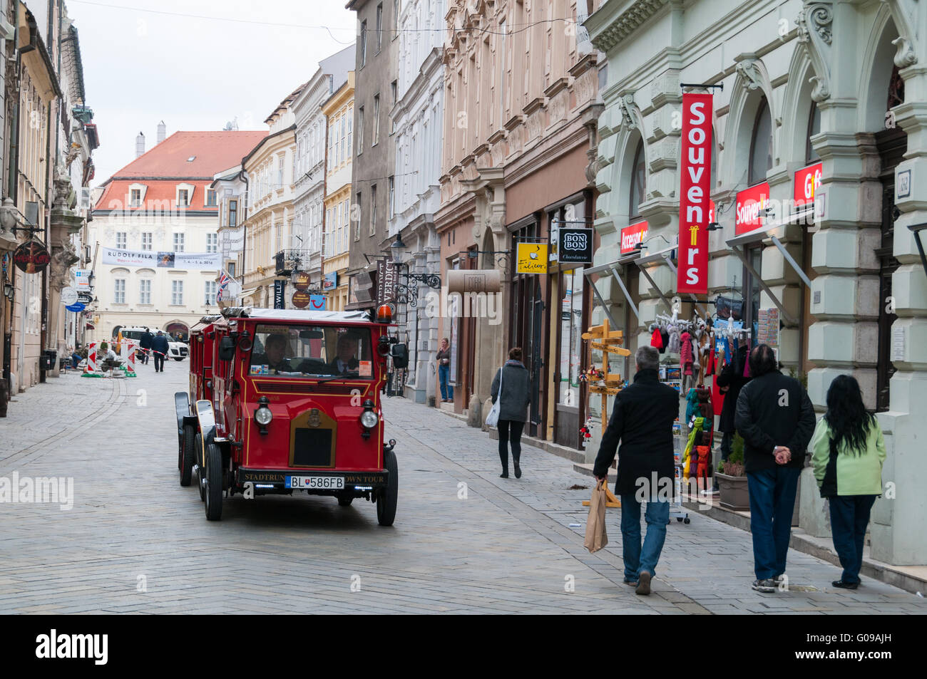 A local sightseeing mini bus in Bratislava, Slovakia Stock Photo - Alamy