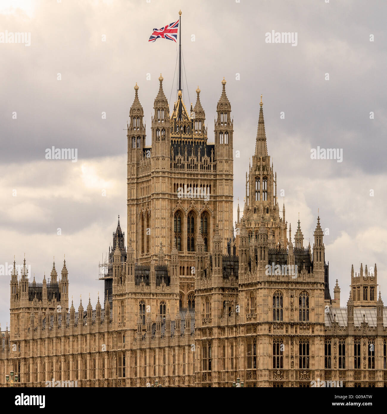 Flag Flying From Parliament Building London UK Stock Photo - Alamy
