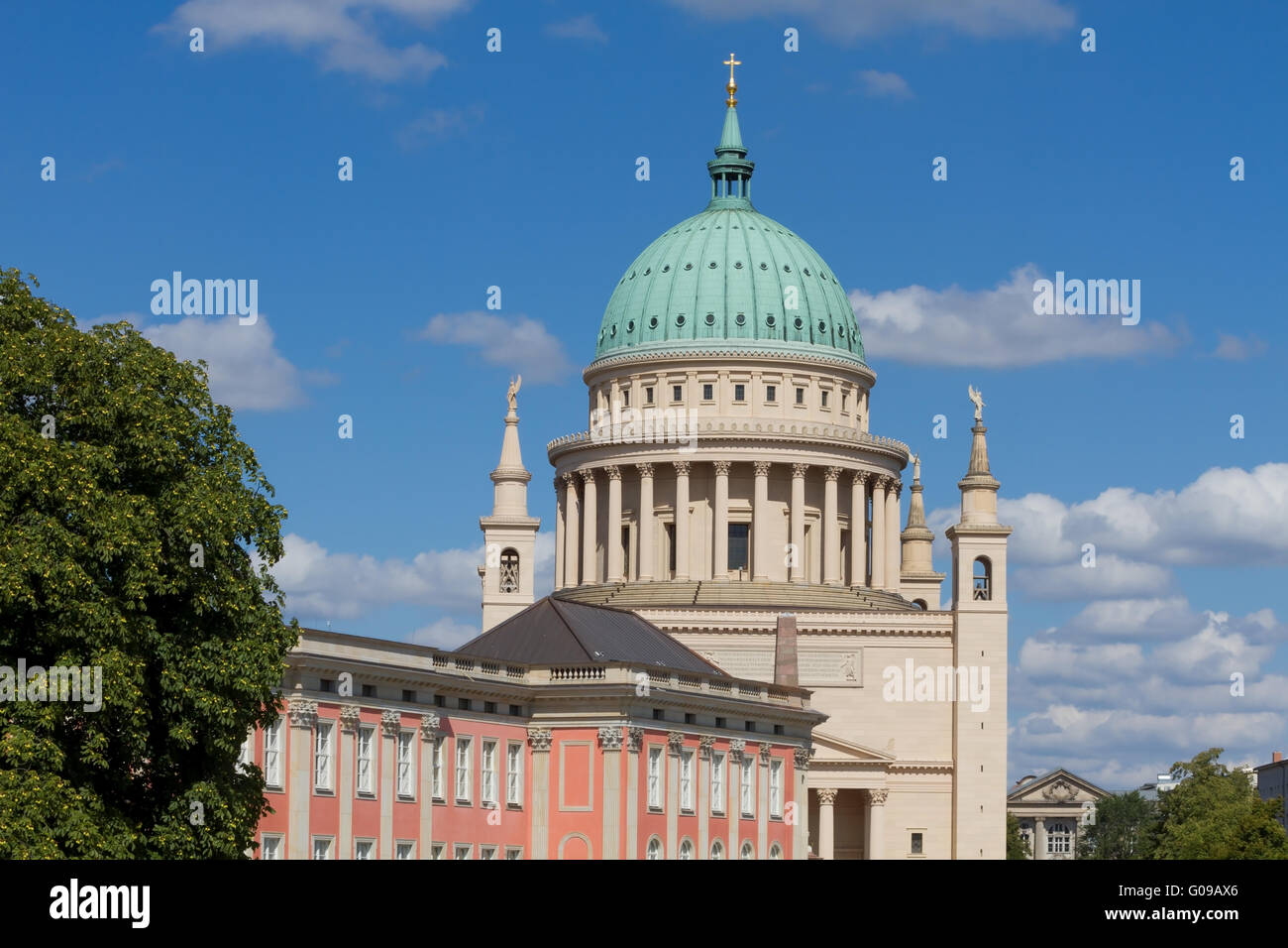 Dome of Potsdam and rebuilded city castle in Germany Stock Photo - Alamy