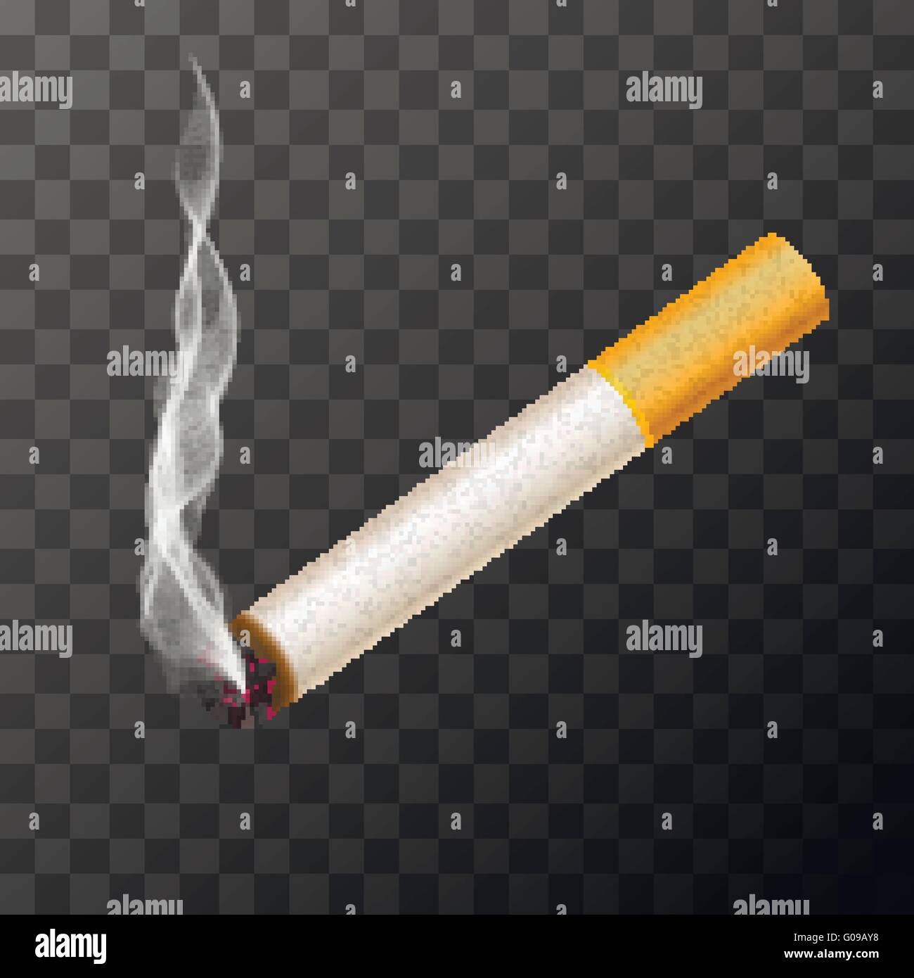 Vector cigarette with white smoke Stock Vector Image & Art - Alamy