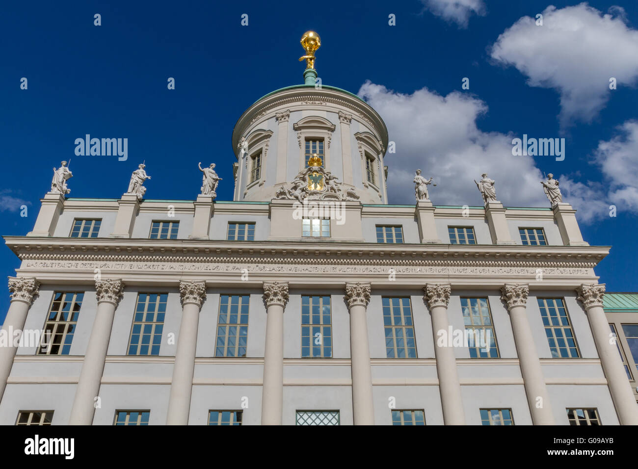 The old town hall of Potsdam in Germany with atlas front Stock Photo ...