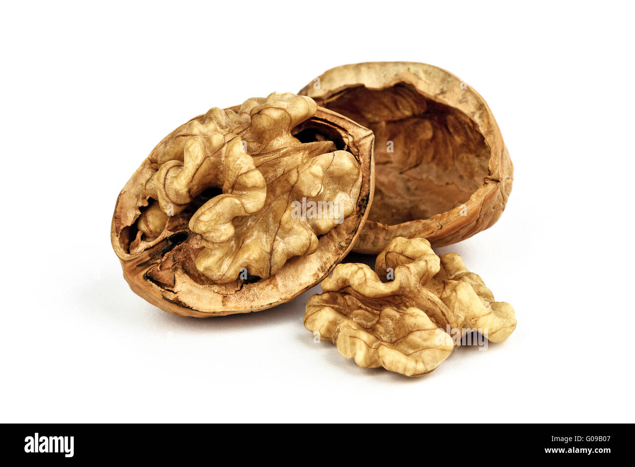 Walnut isolated on white background Stock Photo - Alamy