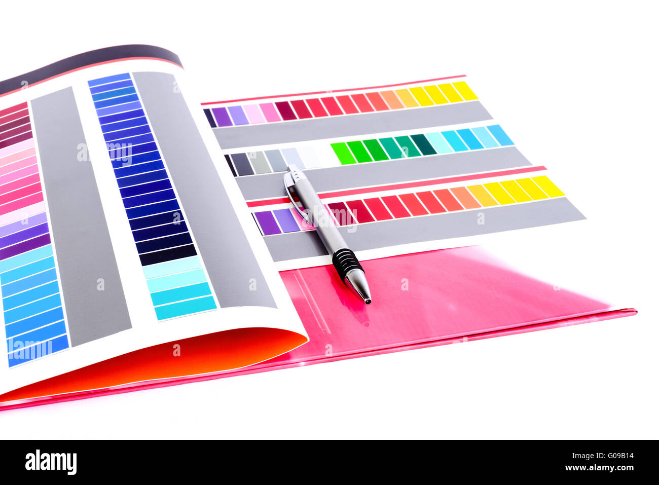 Color card and pen Stock Photo - Alamy
