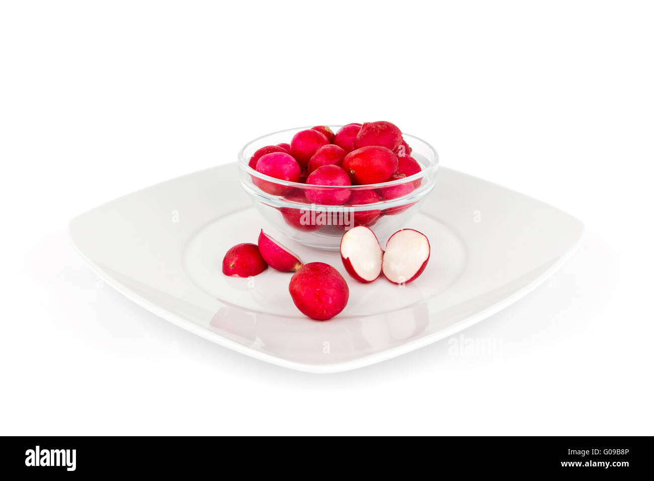 Radish on white background Stock Photo - Alamy