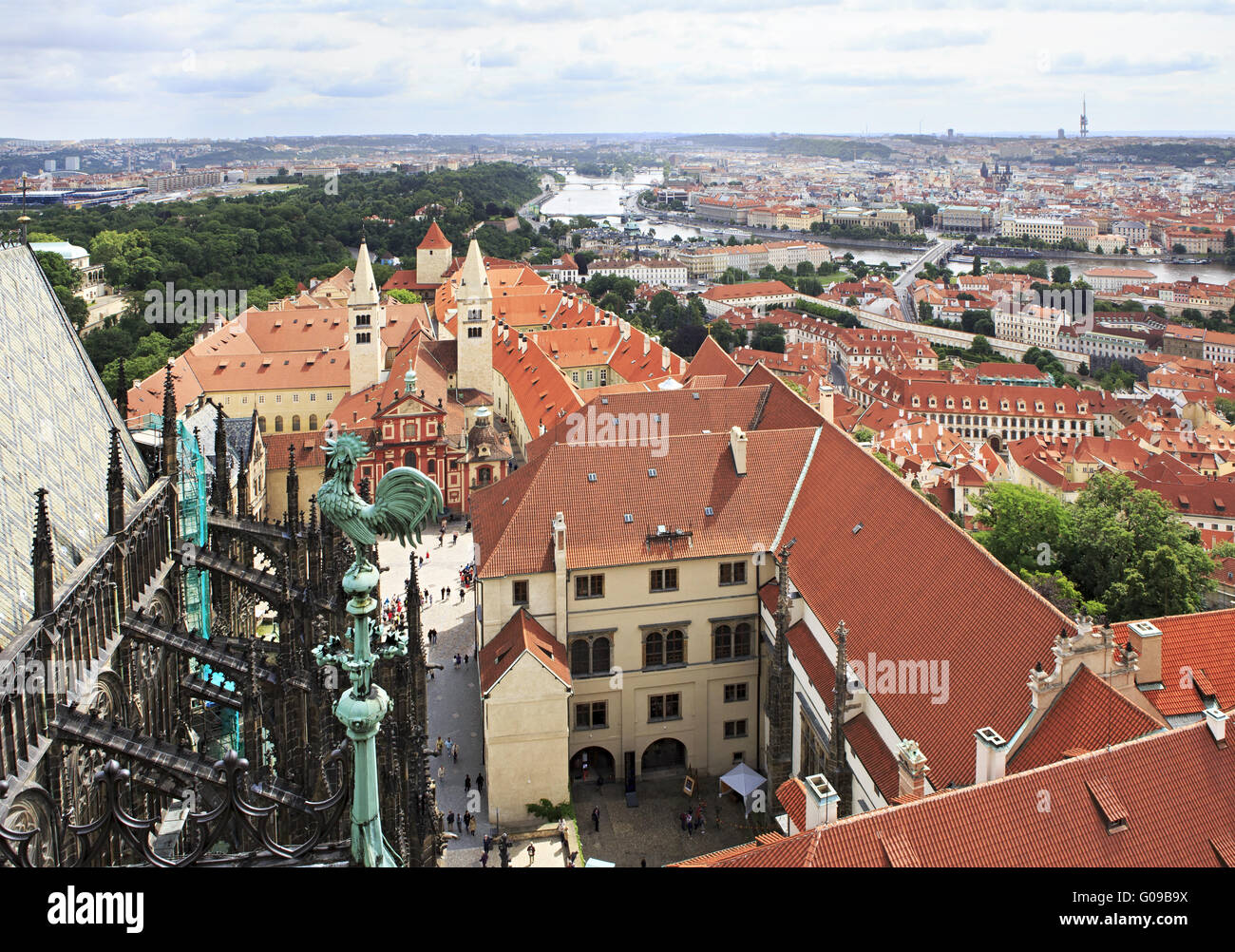 Royal Palace of Prague Castle (view from tower of Saint Vitus Cathedral ...