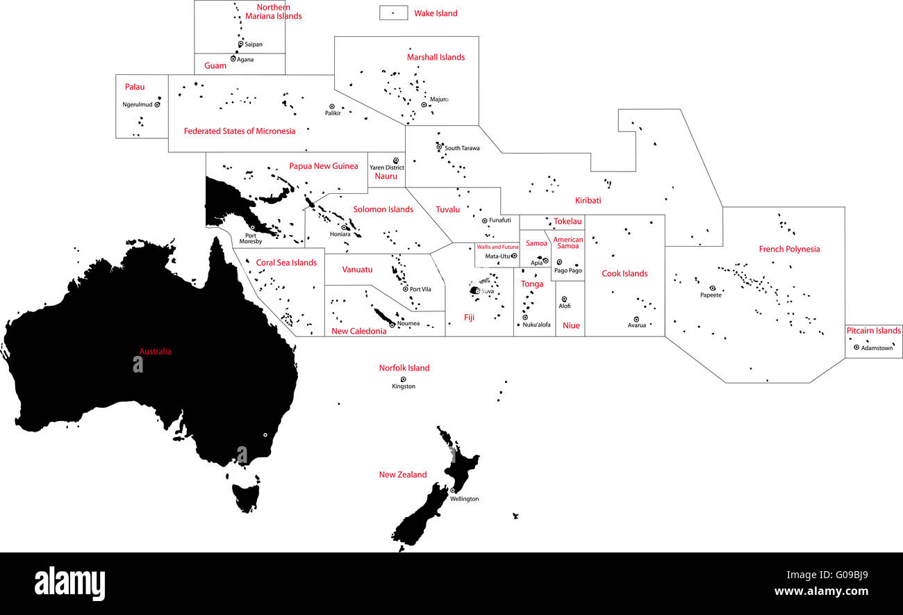 Oceania Map High Resolution Stock Photography and Images - Alamy