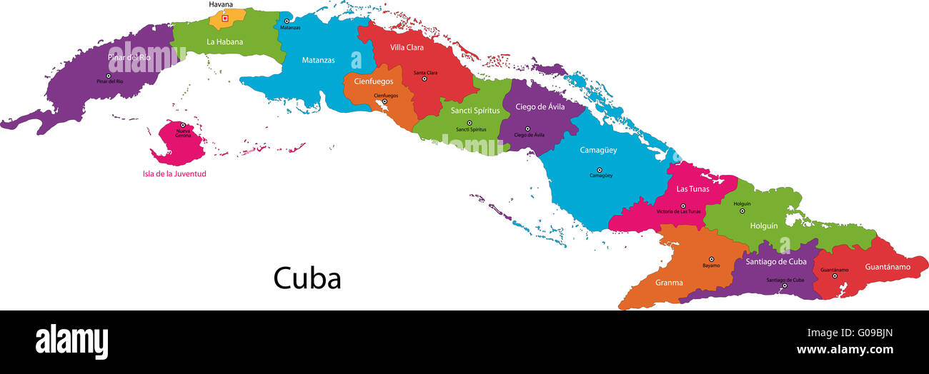 Cuba city map Cut Out Stock Images & Pictures - Alamy