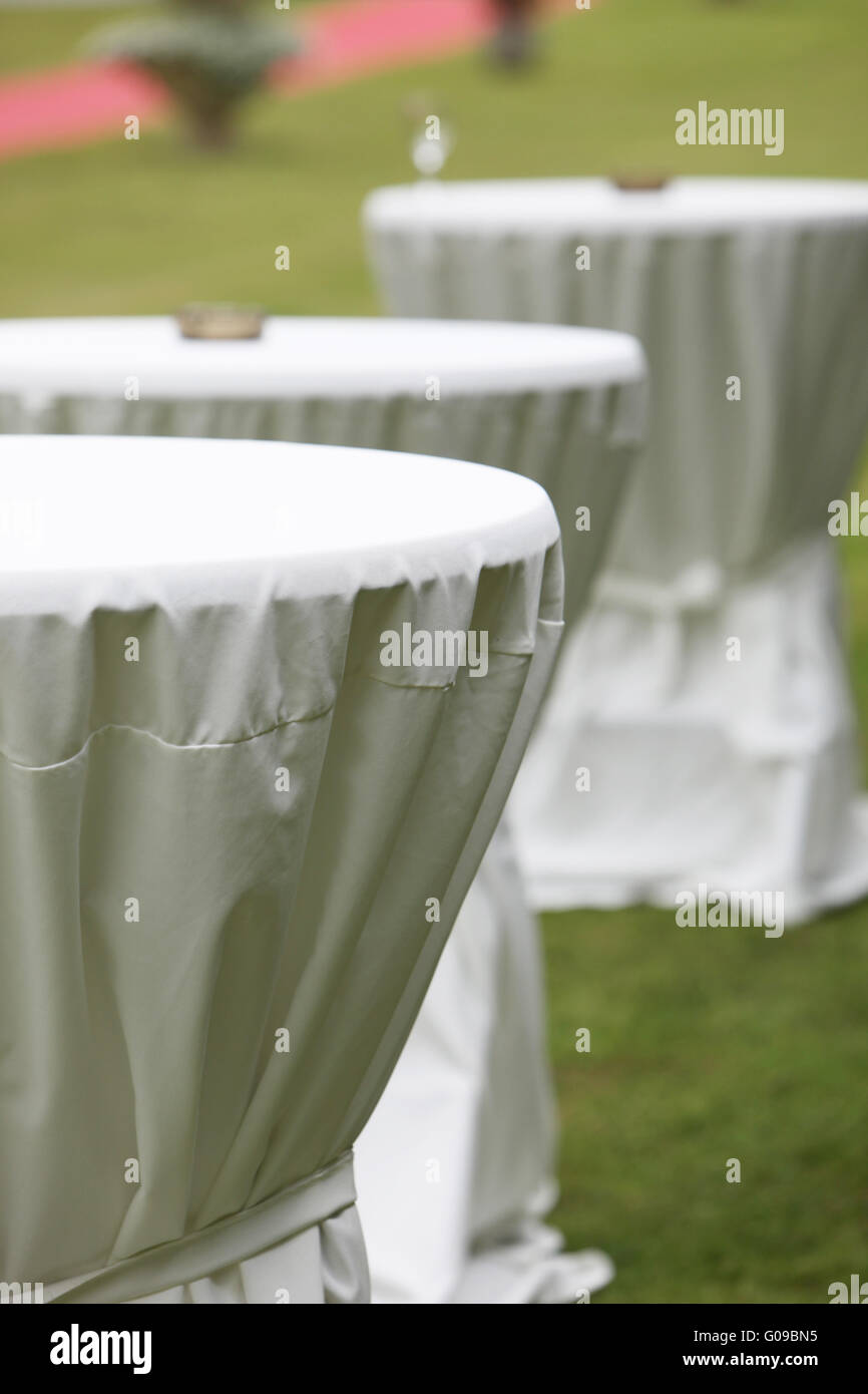 Event tables prepared in hi-res stock photography and images - Alamy