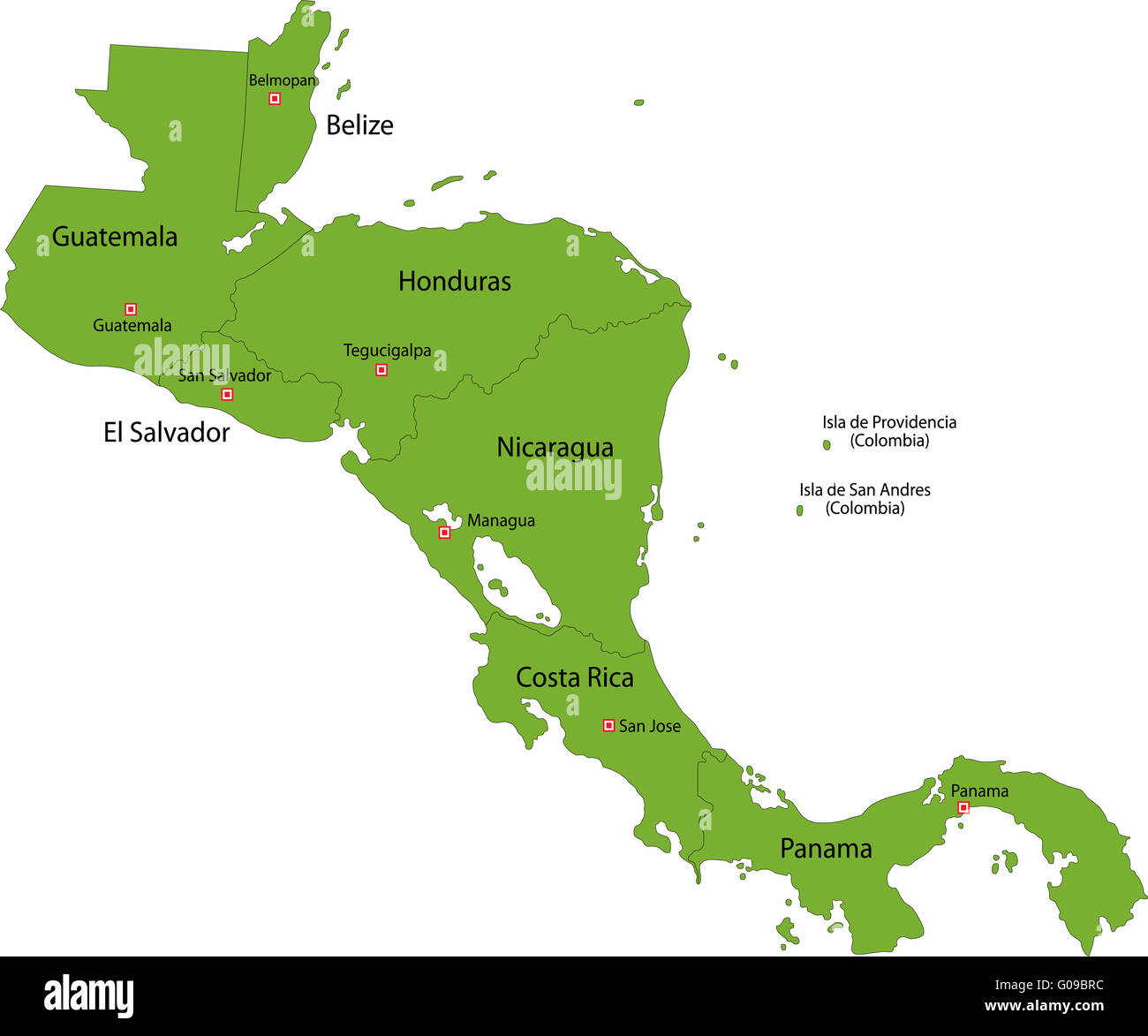 Green Central America Stock Photo - Alamy