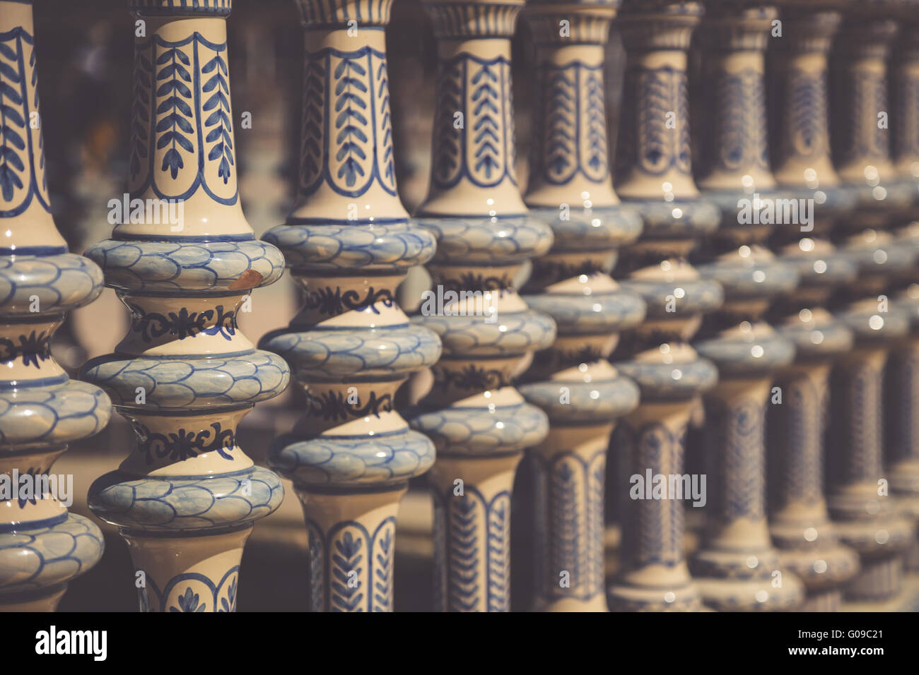 Ceramic bridge inside plaza de espana in seville hi-res stock ...