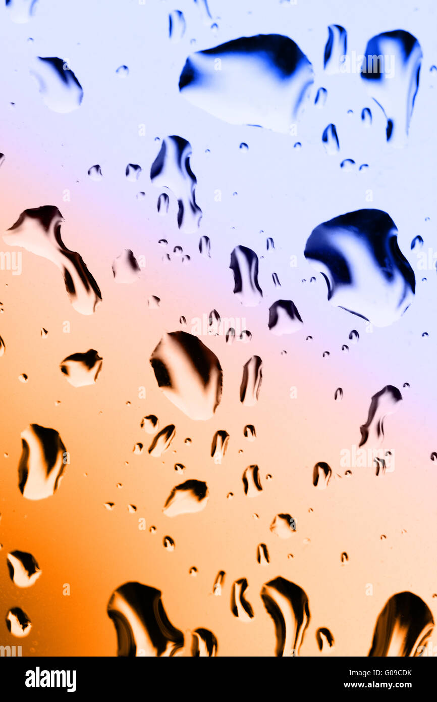 Background of beautiful yellow and blue water drops Stock Photo - Alamy