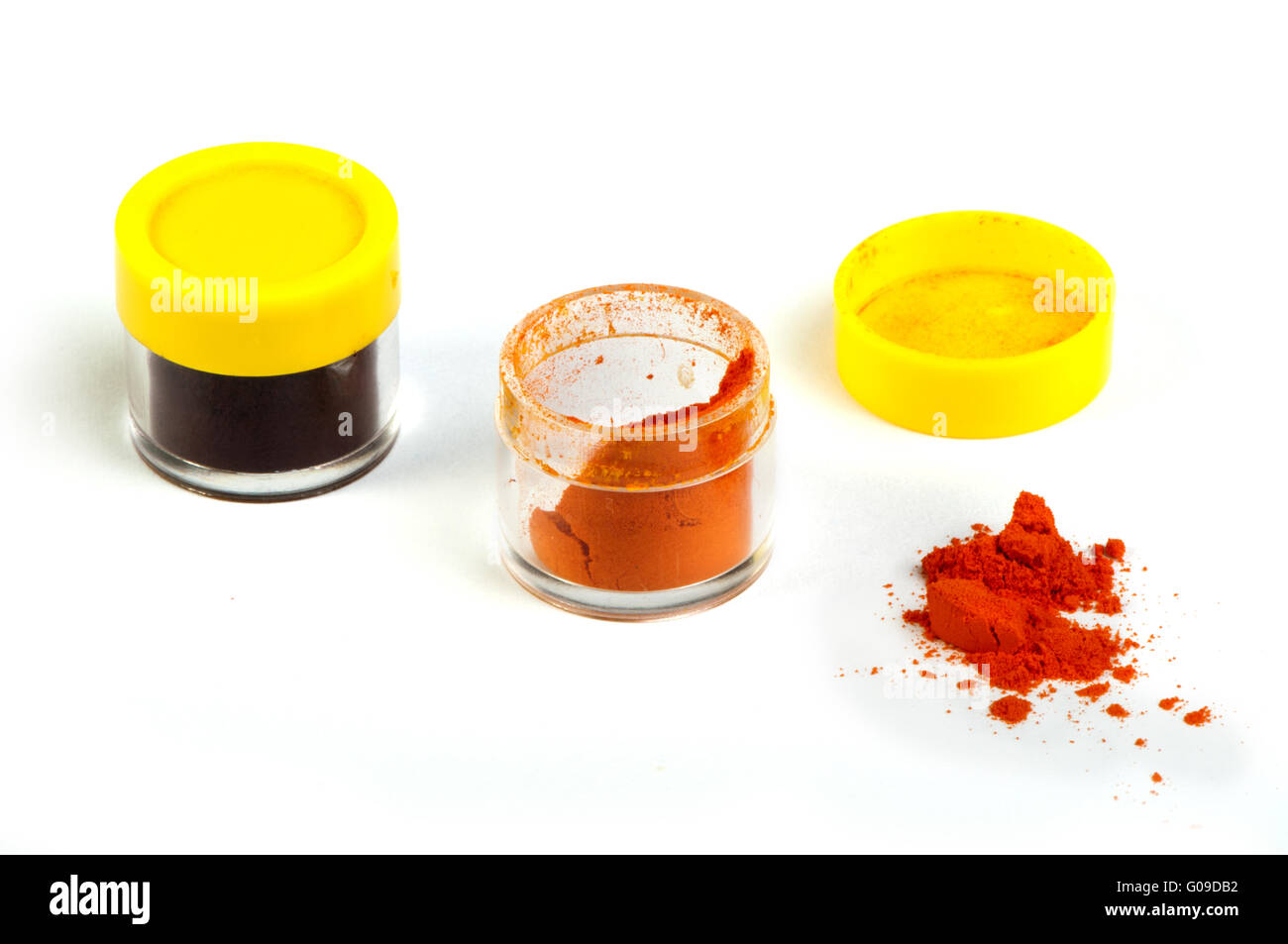 Artificial food coloring pigment or substances in pack Stock Photo - Alamy
