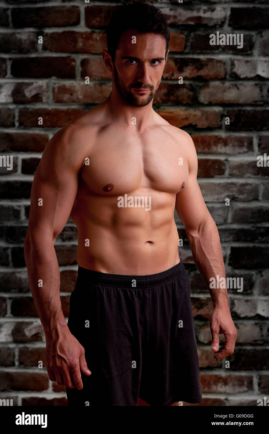 Male Model Looking Mean Stock Photo - Alamy