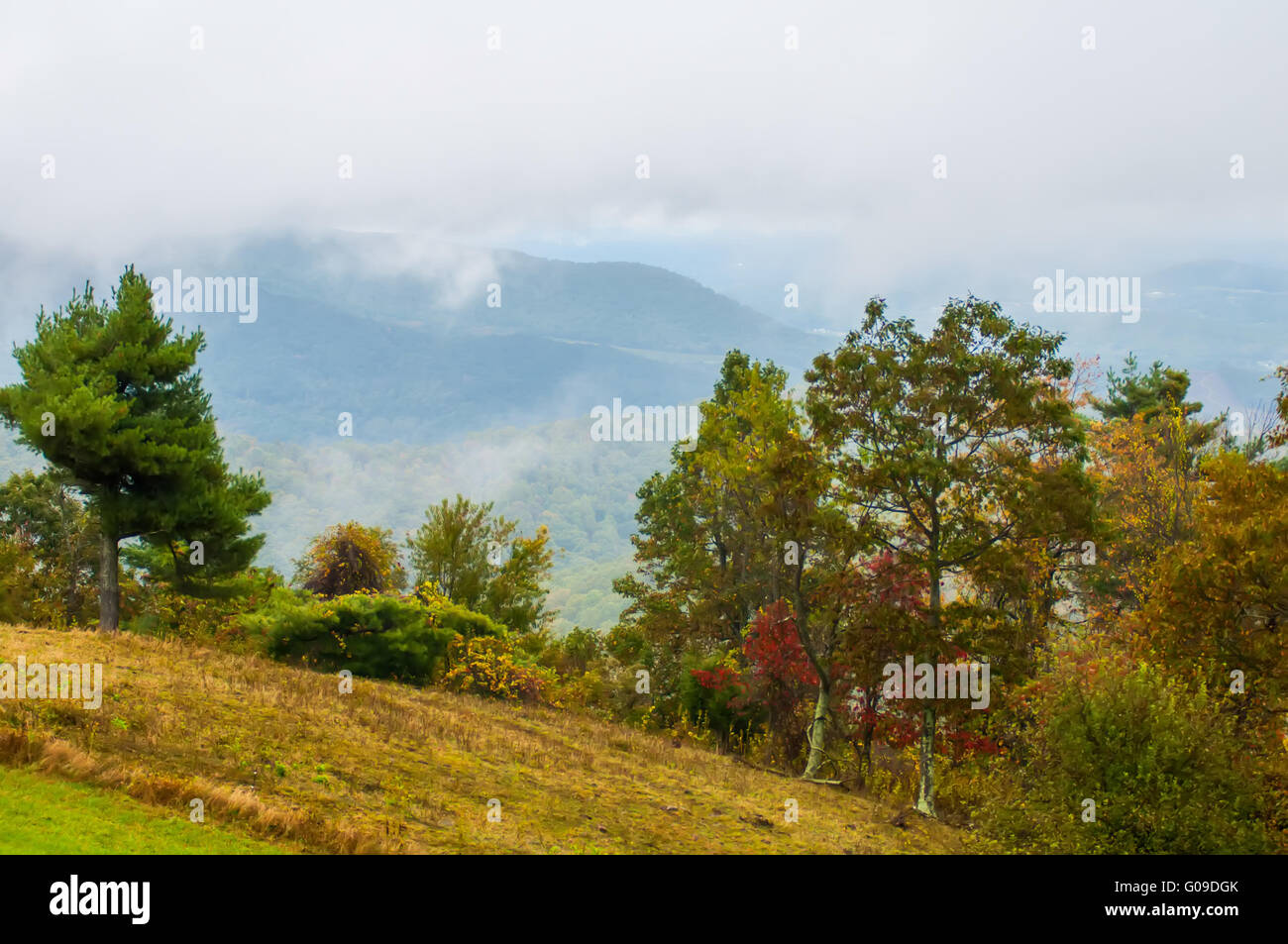 mountain landscapes in virginia state around roanoke Stock Photo - Alamy