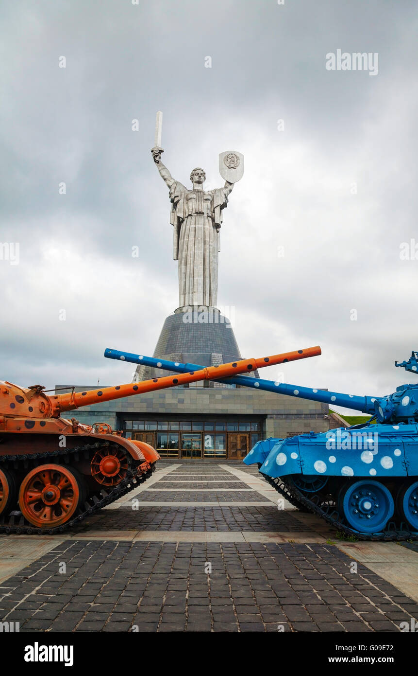Mother of the Motherland monument on a cloudy day Stock Photo - Alamy