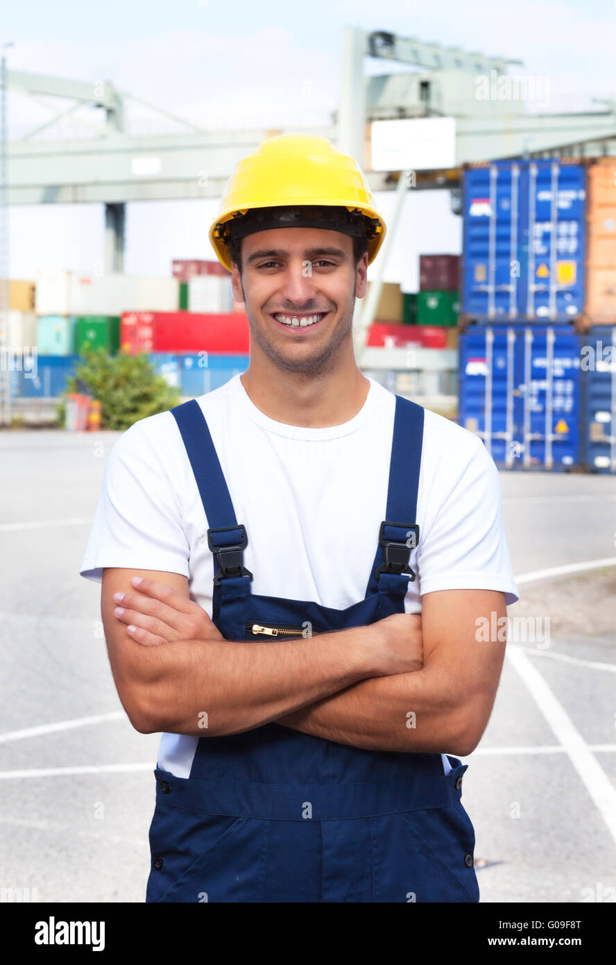 Seaport worker hi-res stock photography and images - Alamy