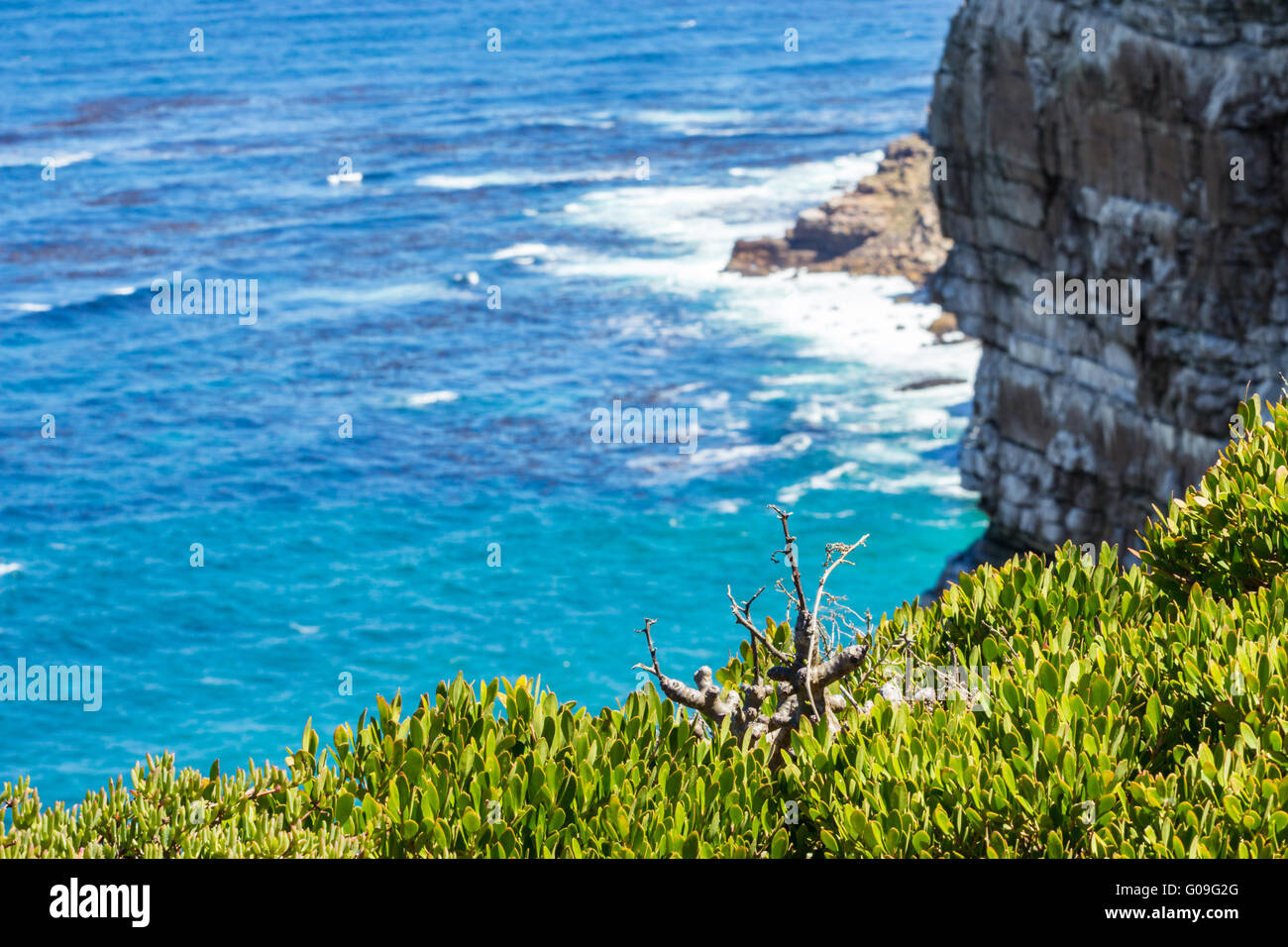 Nature landscape next to Cape town city, oceanscape with high cliff ...