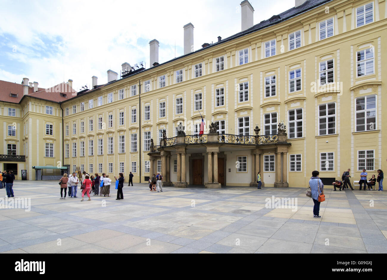 New Royal Palace at Prague Castle. Palace of the Czech President Stock ...