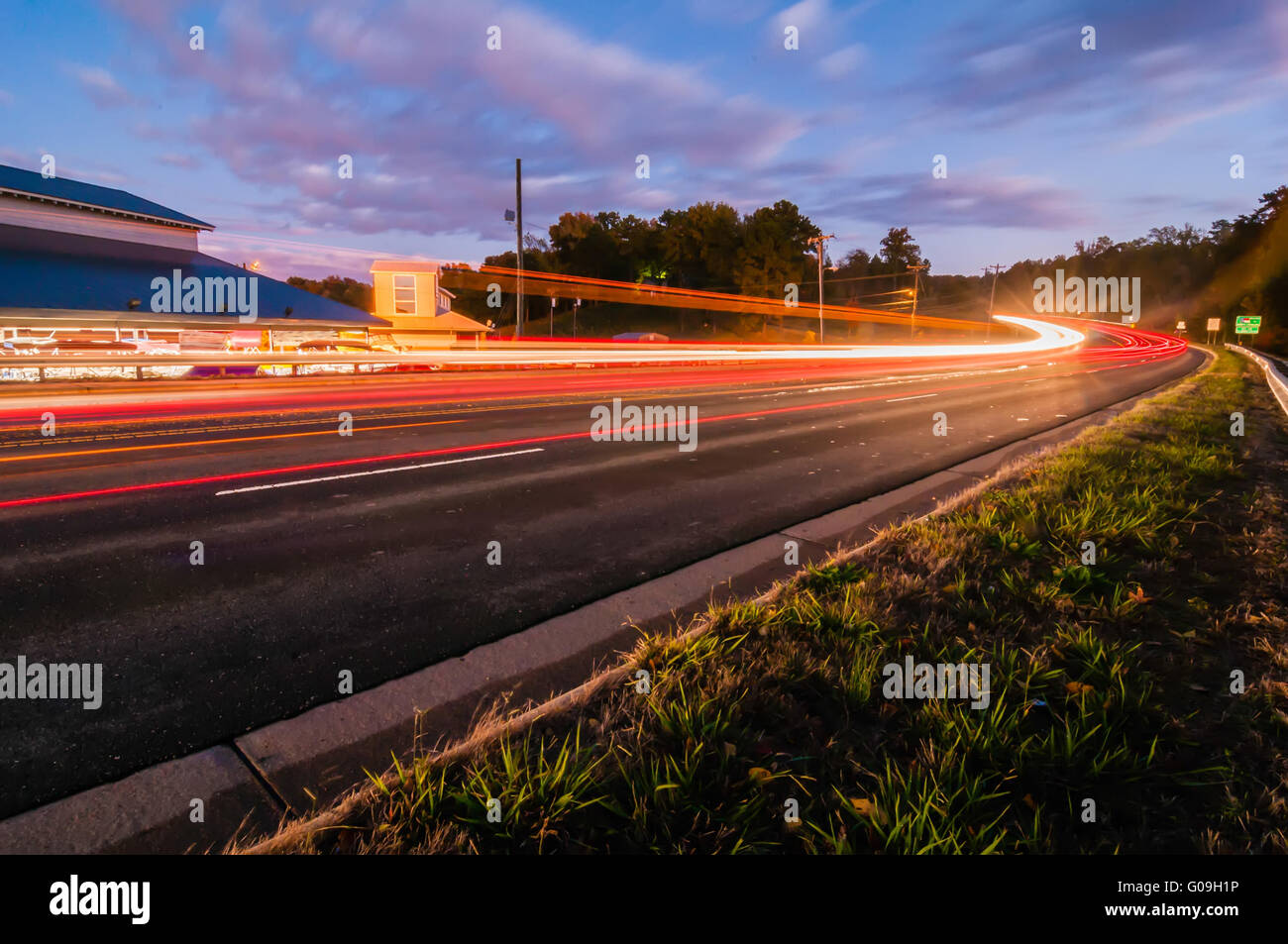 evening commute traffic near lake wylie north and south carolina border ...