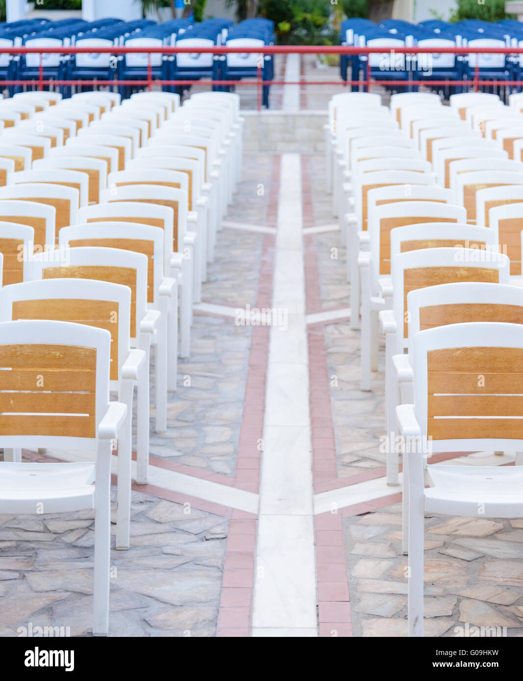facing a number of seats in the concert hall in the open air Stock ...