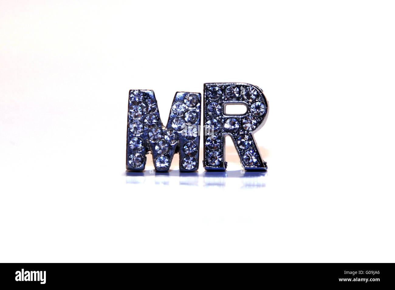 Word MR isolated on white background Stock Photo - Alamy