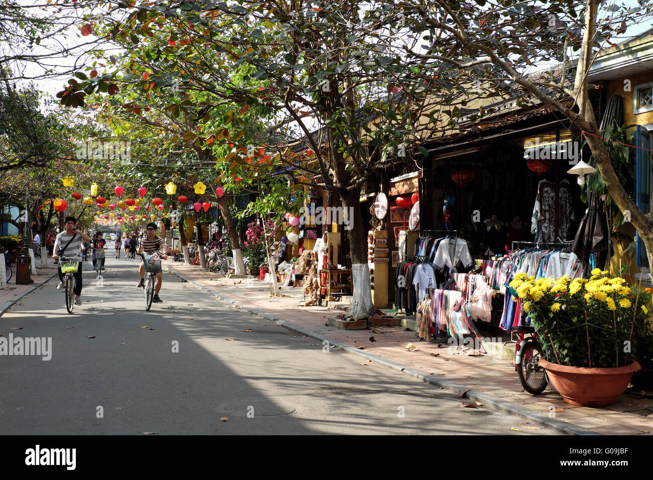 HOI AN, VIET NAM, Group of people travel Hoian old town, ancient house ...
