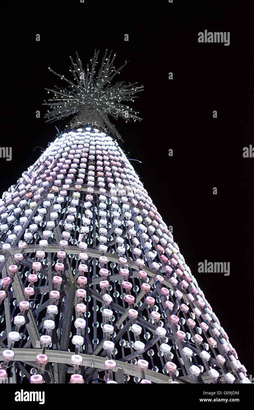 Light-emitting New Year tree Stock Photo - Alamy