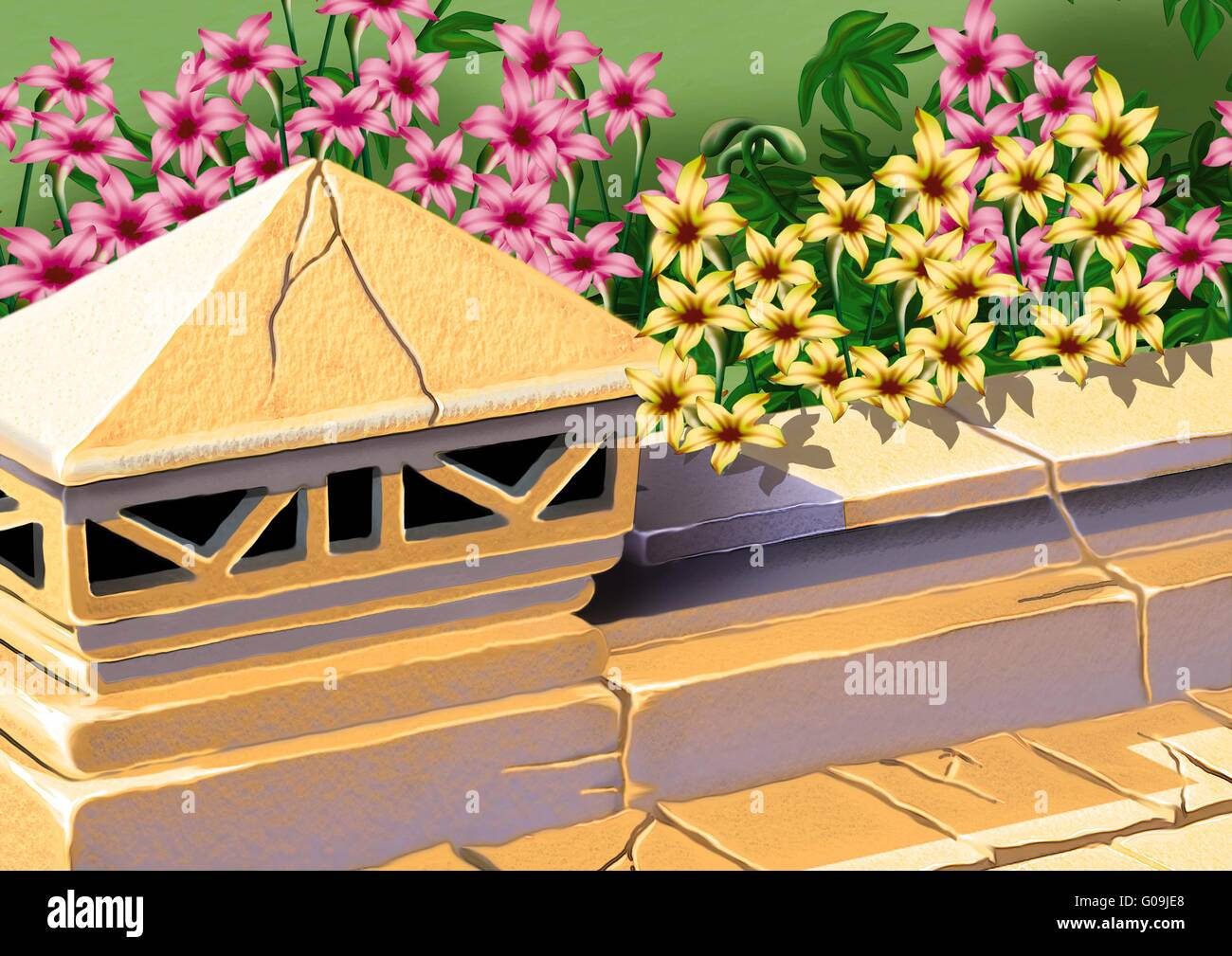 Ancient Low Wall Stock Photo - Alamy