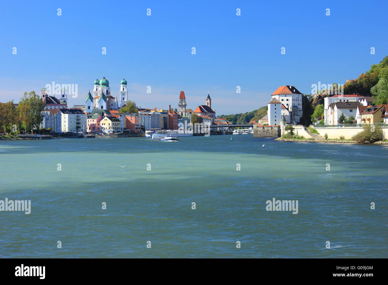 Confluence of danube and inn hi-res stock photography and images - Alamy