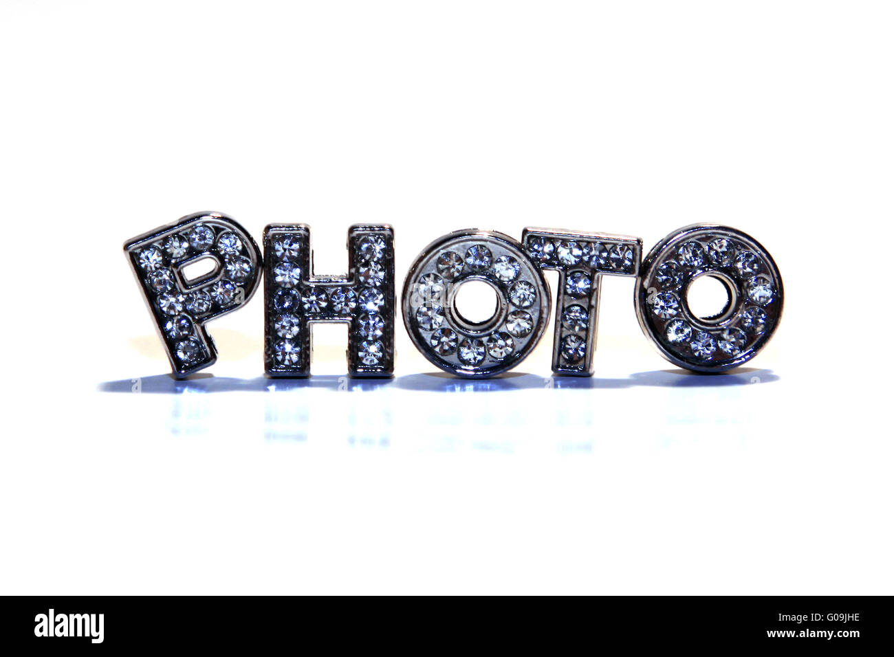 Word Photo isolated on white background Stock Photo - Alamy