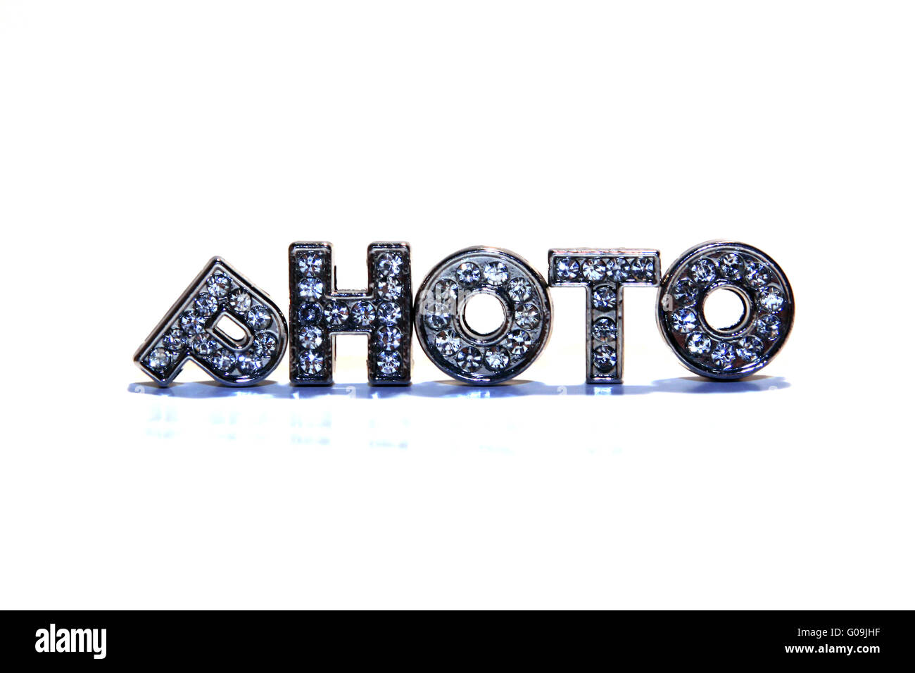Word Photo isolated on white background Stock Photo - Alamy