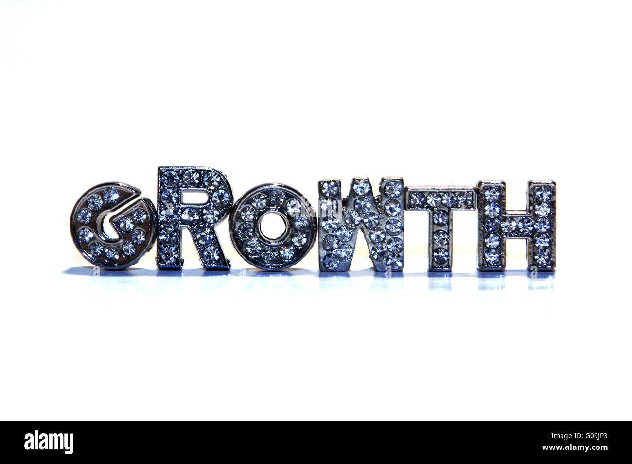 Word GROWTH isolated on white background Stock Photo - Alamy
