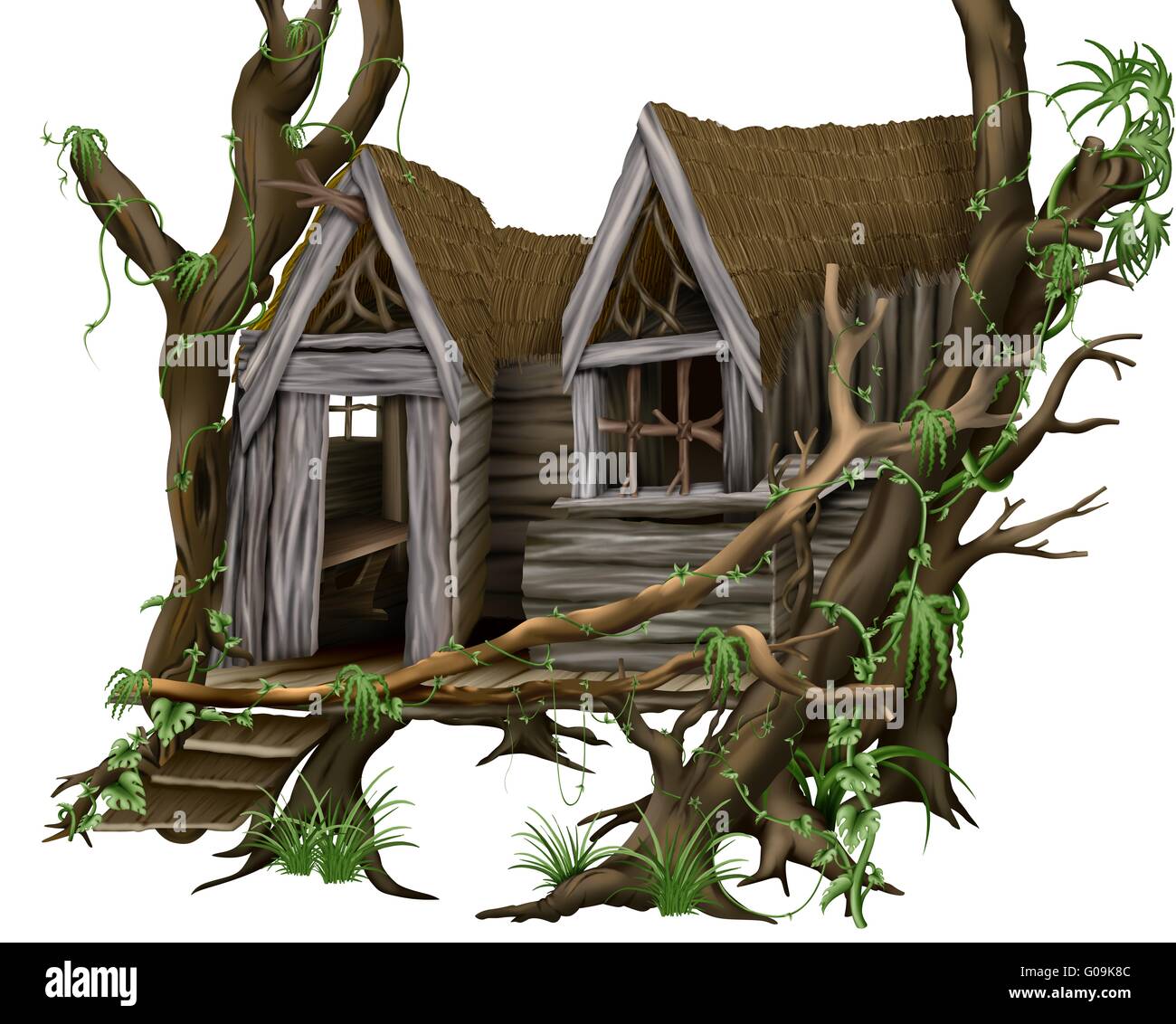 Jungle cottage Cut Out Stock Images & Pictures - Alamy