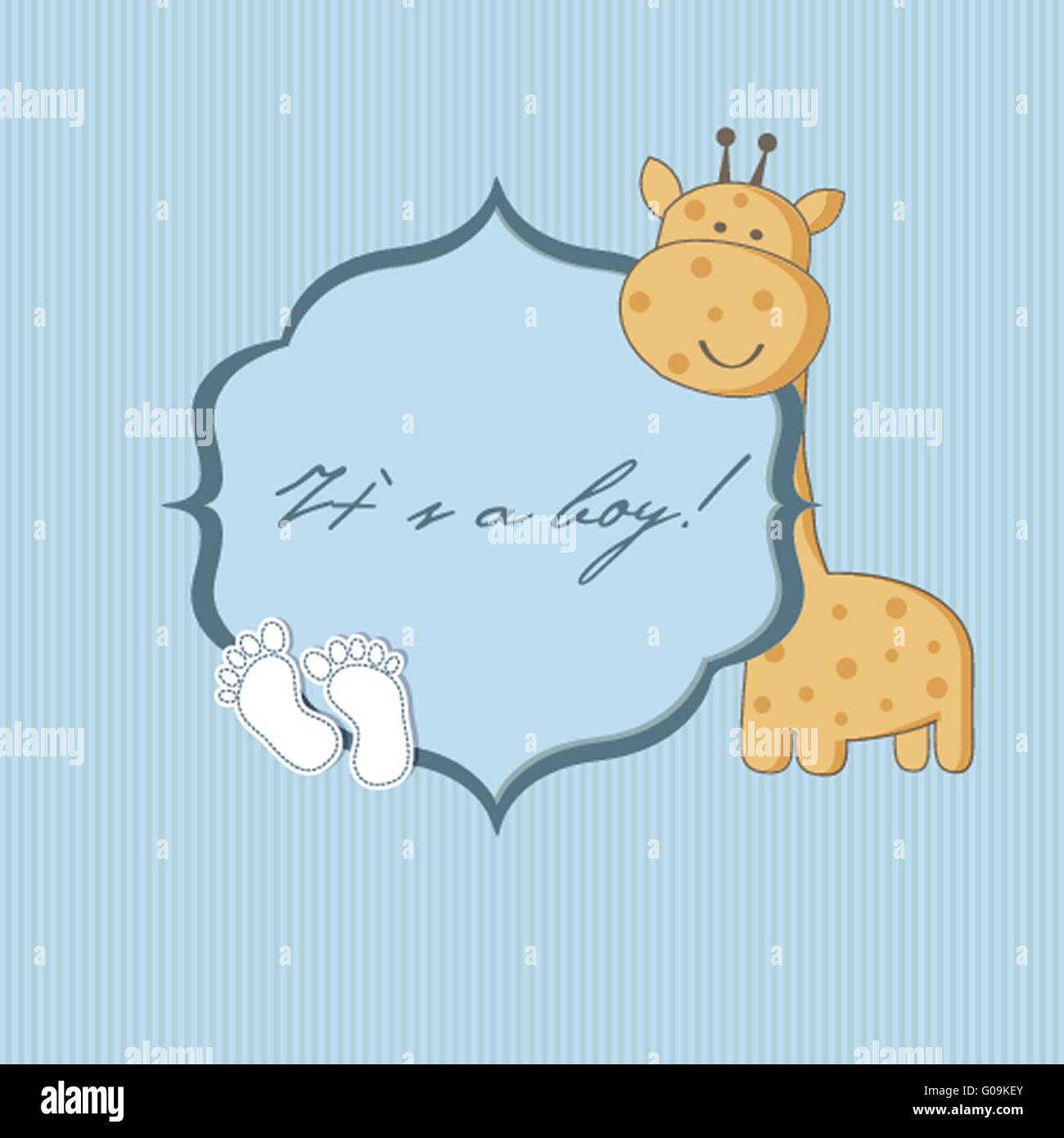 Baby boy arrival announcement card Stock Photo - Alamy