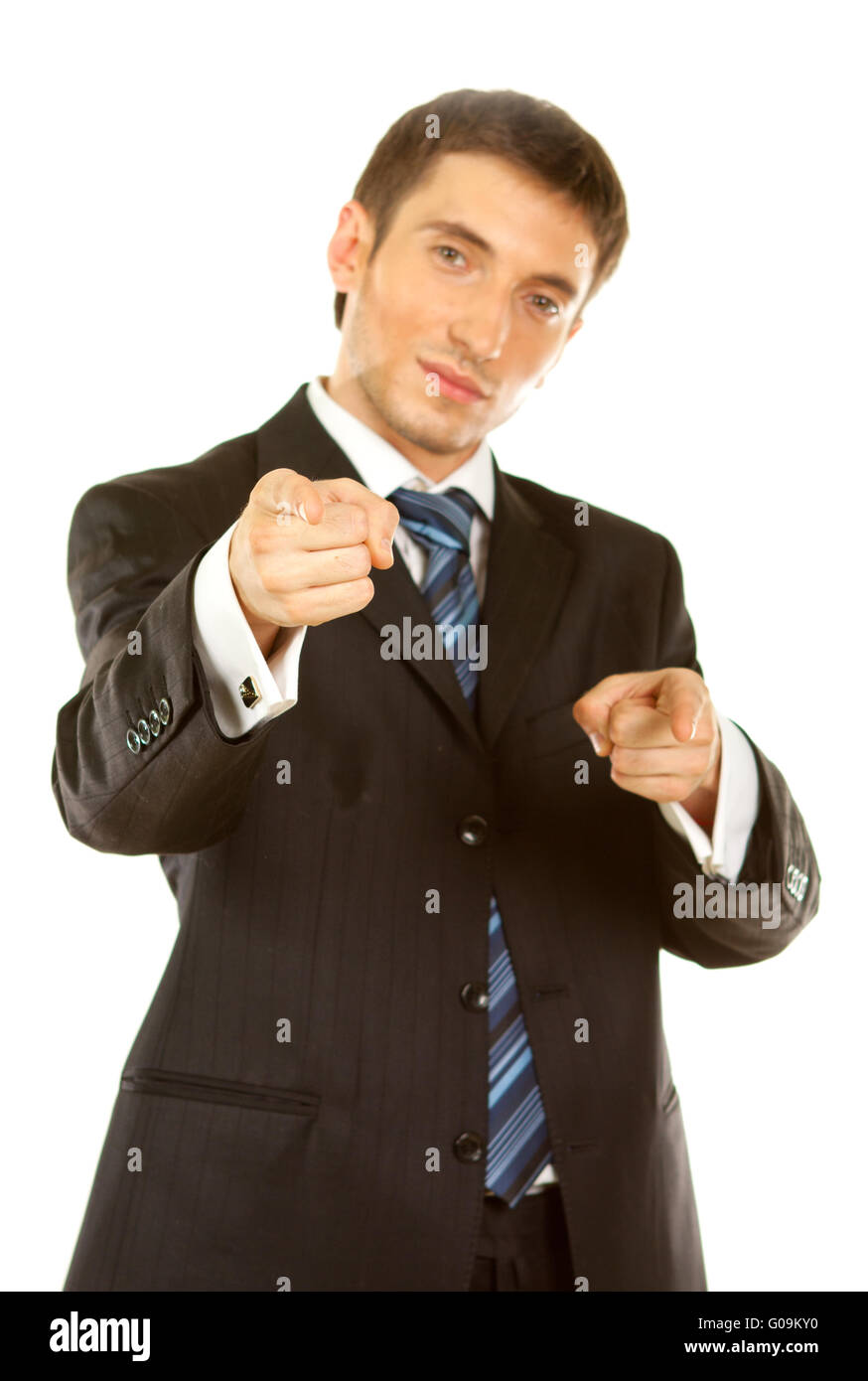 Angry guy yelling finger pointing hi-res stock photography and images ...